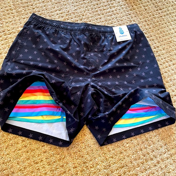 chubbies | Shorts | Chubbies Athletic Shorts Black Stars With Rainbow ...